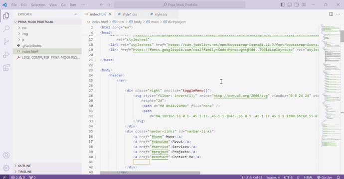 How I created a personal portfolio using CSS and HTML | Priya Modi ... How I created a personal portfolio using CSS and HTML | Priya Modi ...