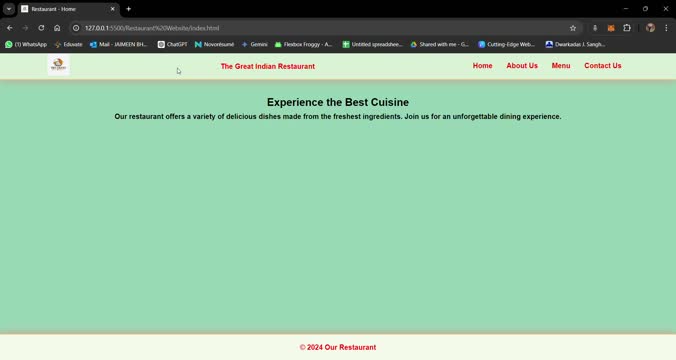 Introducing a Restaurant Website! | Jaimeen Bhagat posted on the topic ... Introducing a Restaurant Website! | Jaimeen Bhagat posted on the topic ...
