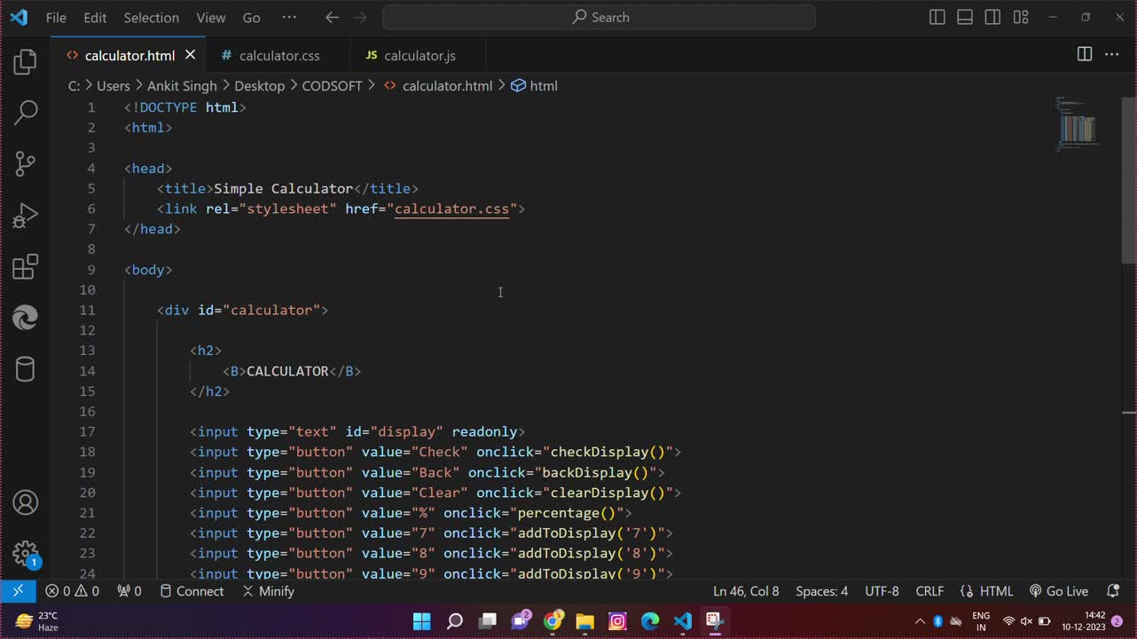 ANKIT SINGH on LinkedIn: #html #css #javascript #webdeveloperintern # ... ANKIT SINGH on LinkedIn: #html #css #javascript #webdeveloperintern # ...