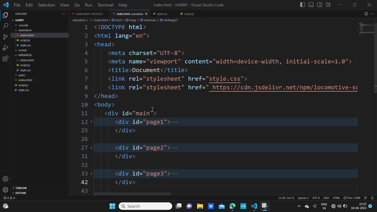 Kiran Thakre on LinkedIn: Create Animated Website Using HTML,CSS & JS ... Kiran Thakre on LinkedIn: Create Animated Website Using HTML,CSS & JS ...