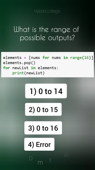 Day 20 of Python Quiz Day 20 | Soonha Soomro posted on the topic | LinkedIn Day 20 of Python Quiz Day 20 | Soonha Soomro posted on the topic | LinkedIn