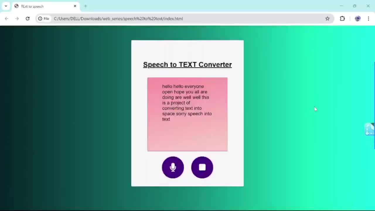 Web-based Speech-to-Text Converter with HTML, CSS, and JavaScript ... Web-based Speech-to-Text Converter with HTML, CSS, and JavaScript ...