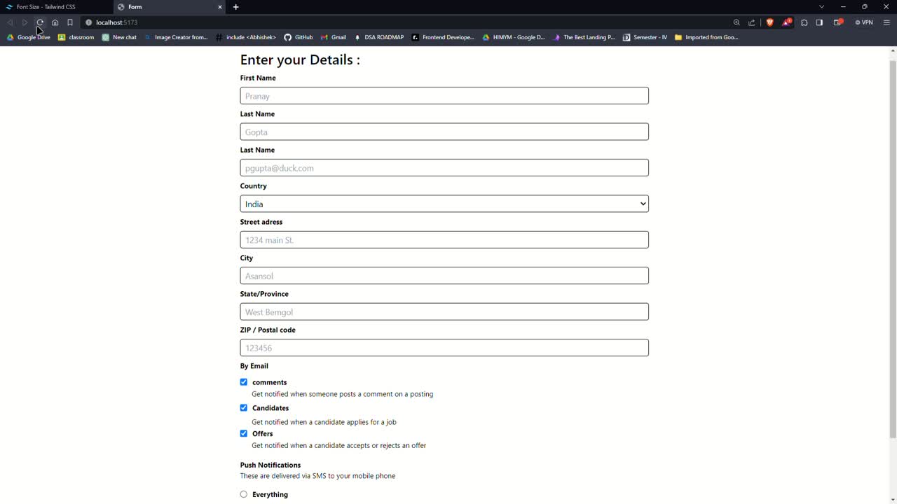 Learned React forms with Tailwind CSS | Abhishek Navgan posted on the ... Learned React forms with Tailwind CSS | Abhishek Navgan posted on the ...