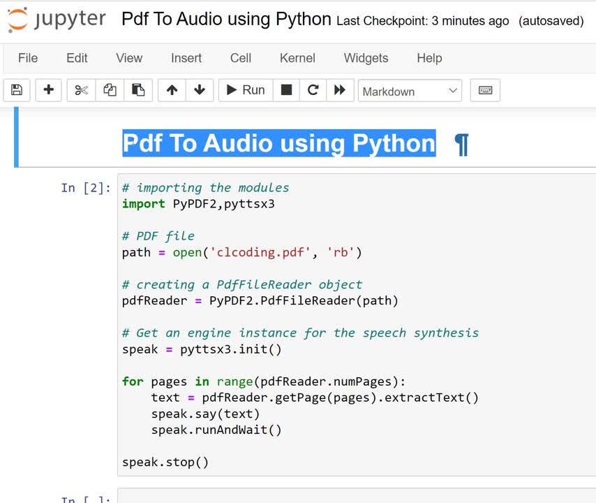 Python Coding on LinkedIn: PDF to Audio using Python Python Coding on LinkedIn: PDF to Audio using Python