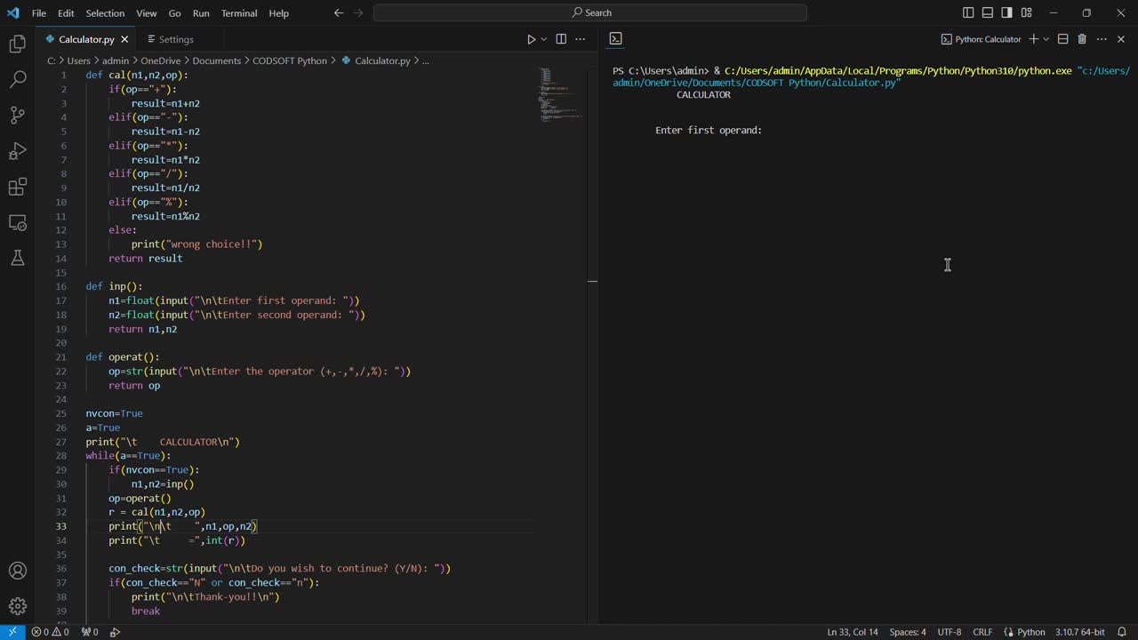 Pratik Chemate on LinkedIn: #codsoft #pythonprogramming #python # ... Pratik Chemate on LinkedIn: #codsoft #pythonprogramming #python # ...