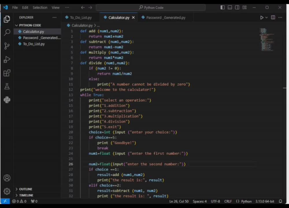 Seema Kumari on LinkedIn: #codsoft #python #internship #calculator #coding Seema Kumari on LinkedIn: #codsoft #python #internship #calculator #coding