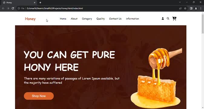 Omar Samir on LinkedIn: E-commerce project of honey by HTML and CSS I ... Omar Samir on LinkedIn: E-commerce project of honey by HTML and CSS I ...
