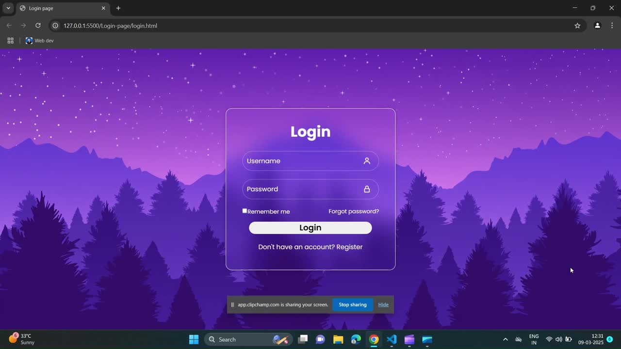 ->Login page Built a simple User login page that is built with the ... ->Login page Built a simple User login page that is built with the ...