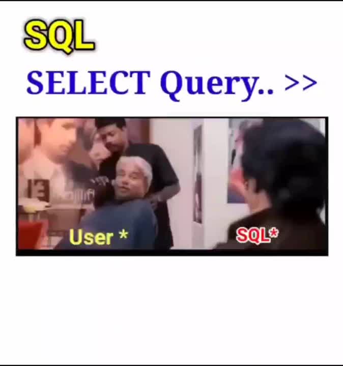 A perfect example of a select query in SQL 😁 | Suraj Kadam A perfect example of a select query in SQL 😁 | Suraj Kadam