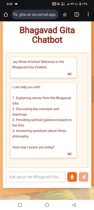 Ajay Nagotha on LinkedIn: #bhagavadgitachatbot #goingviral #aiforgood # ... Ajay Nagotha on LinkedIn: #bhagavadgitachatbot #goingviral #aiforgood # ...