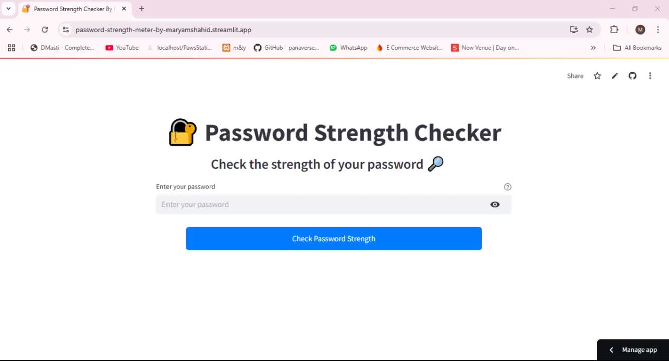 #python #streamlit #cybersecurity #passwordstrength #tech #coding # ... #python #streamlit #cybersecurity #passwordstrength #tech #coding # ...