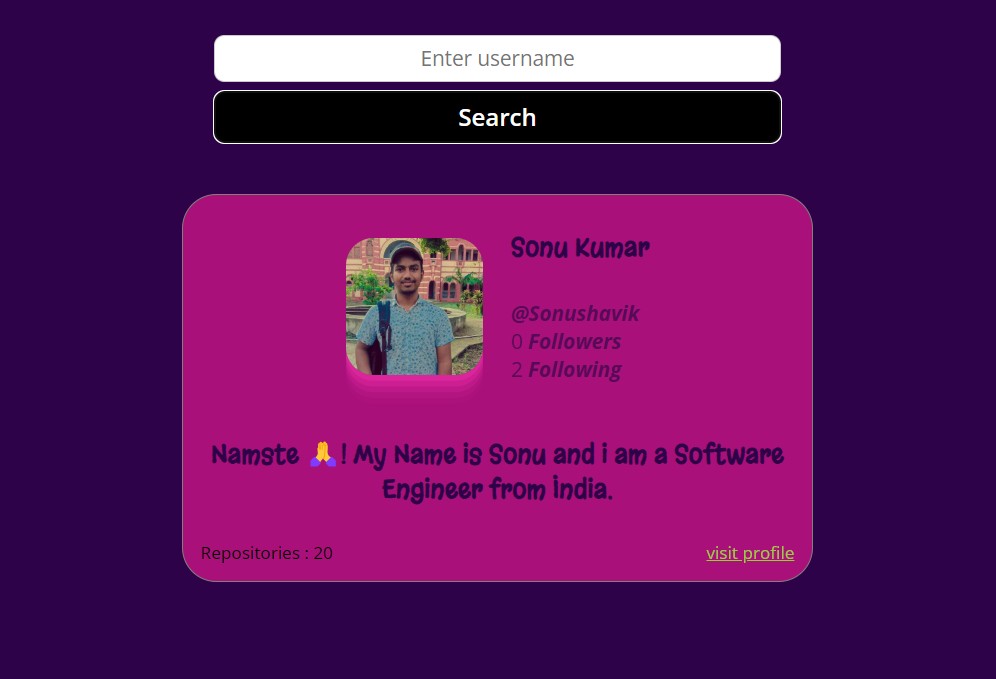 #100daysofcode #webdevelopment #javascript #githubapi #codingchallenge ... #100daysofcode #webdevelopment #javascript #githubapi #codingchallenge ...