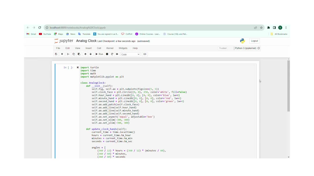 Samruddhi Patil on LinkedIn: #systemtron #python #programming #analogclock Samruddhi Patil on LinkedIn: #systemtron #python #programming #analogclock