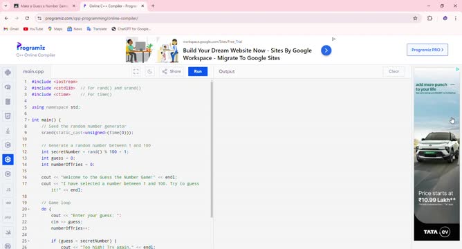 My latest project: Number Guessing Game in C++ | Atharva Therey posted ... My latest project: Number Guessing Game in C++ | Atharva Therey posted ...