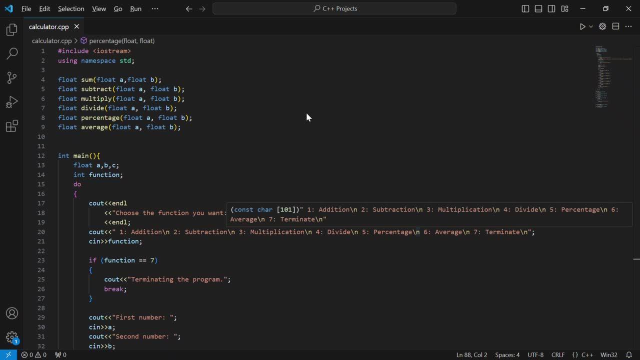 Wazia Sajjad on LinkedIn: #calculator #codingproject #cplusplus # ... Wazia Sajjad on LinkedIn: #calculator #codingproject #cplusplus # ...