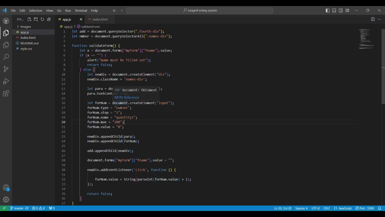 Khizra Faisal on LinkedIn: #webdevelopment #javascript #coding #votingapp Khizra Faisal on LinkedIn: #webdevelopment #javascript #coding #votingapp