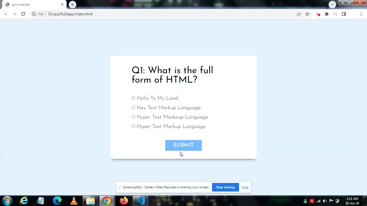 Developed a quiz website using HTML, CSS, and JavaScript | Md Sufyan ... Developed a quiz website using HTML, CSS, and JavaScript | Md Sufyan ...