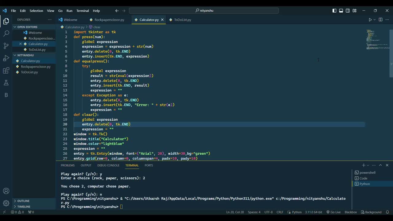 Nityanshu Yadav on LinkedIn: #codsoft #pythonprogramming Nityanshu Yadav on LinkedIn: #codsoft #pythonprogramming