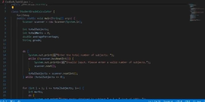 How I built a marks calculation program at CodSoft | Umyma Shahzad ... How I built a marks calculation program at CodSoft | Umyma Shahzad ...