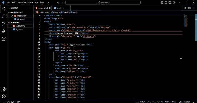 Aryan Mishra on LinkedIn: #newyear2024 #html #css #animation #js # ... Aryan Mishra on LinkedIn: #newyear2024 #html #css #animation #js # ...