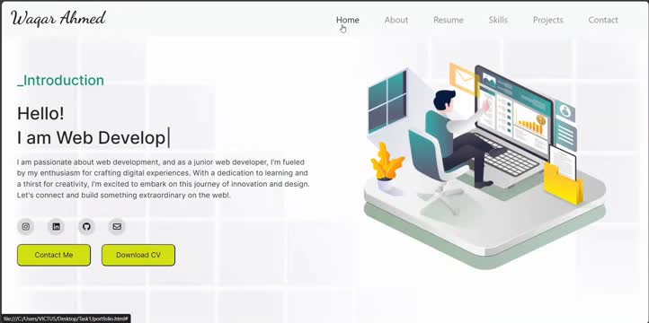 WAQAR AHMED on LinkedIn: #webdevelopment #portfoliowebsite #codsoft # ... WAQAR AHMED on LinkedIn: #webdevelopment #portfoliowebsite #codsoft # ...