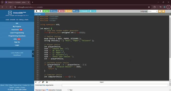 Dev Yadav on LinkedIn: this is a code of ROCK SCISSOR GAME with the ... Dev Yadav on LinkedIn: this is a code of ROCK SCISSOR GAME with the ...