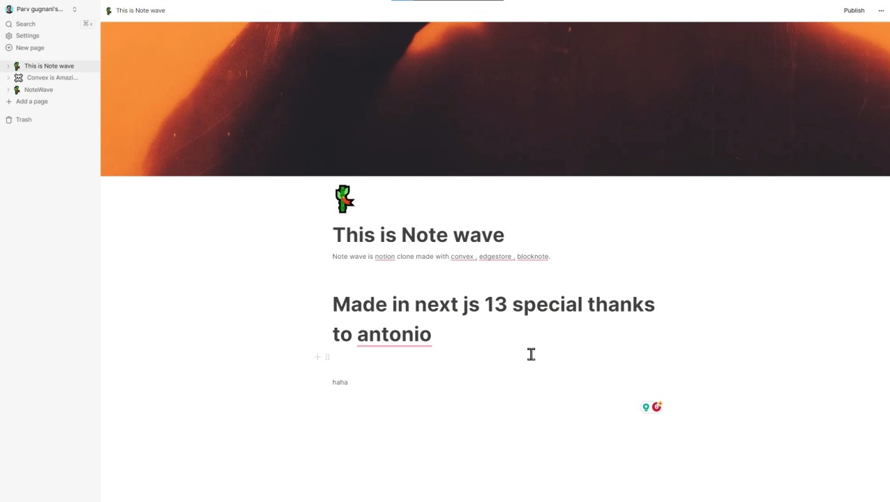 Parv Gugnani on LinkedIn: #notewave #nextjs #convex #clerk #edgestore # ... Parv Gugnani on LinkedIn: #notewave #nextjs #convex #clerk #edgestore # ...