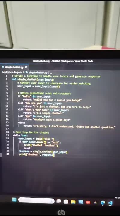 Sarthak Jain on LinkedIn: Its a python code for simple chatbot. CodSoft Sarthak Jain on LinkedIn: Its a python code for simple chatbot. CodSoft