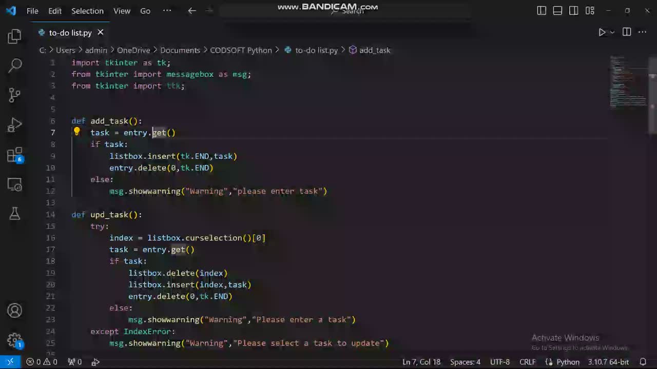 Pratik Chemate on LinkedIn: #codsoft #pythonprogramming #todolist # ... Pratik Chemate on LinkedIn: #codsoft #pythonprogramming #todolist # ...