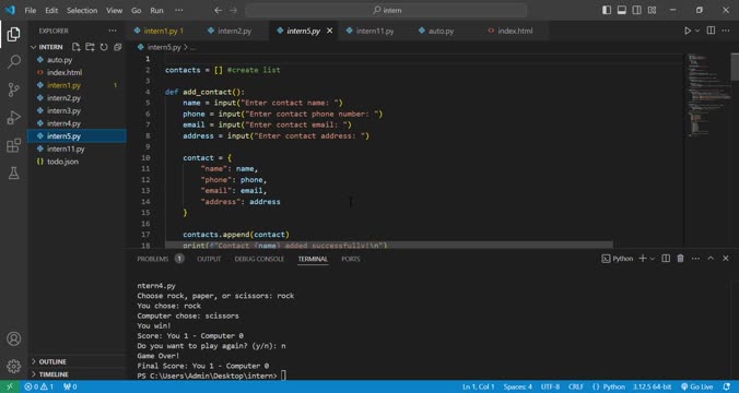 Bhushan Patil on LinkedIn: #python #codesoft Bhushan Patil on LinkedIn: #python #codesoft