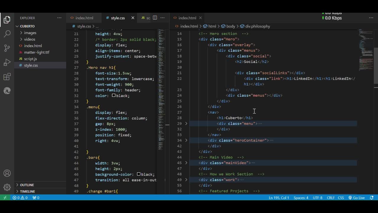 Abhishek Shrivastav on LinkedIn: Made Cuberto Website Clone using HTML ... Abhishek Shrivastav on LinkedIn: Made Cuberto Website Clone using HTML ...