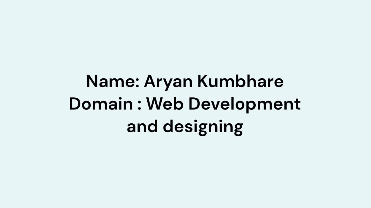 Aryan Kumbhare on LinkedIn: #internship #html #css #webdevelopment # ... Aryan Kumbhare on LinkedIn: #internship #html #css #webdevelopment # ...