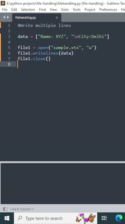 Sushma Akarnia on LinkedIn: Python File I-O Magic: Writing Multiple ... Sushma Akarnia on LinkedIn: Python File I-O Magic: Writing Multiple ...