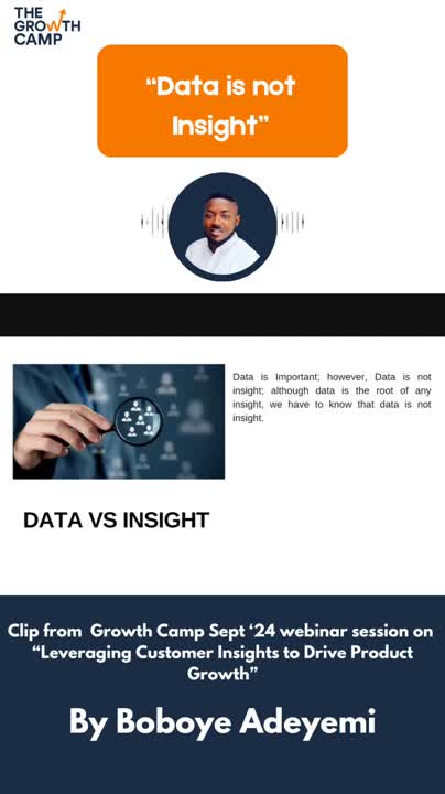 The Growth Camp on LinkedIn: Data vs. Insight: 📊 ️💡Adeyemi Boboye ... The Growth Camp on LinkedIn: Data vs. Insight: 📊 ️💡Adeyemi Boboye ...