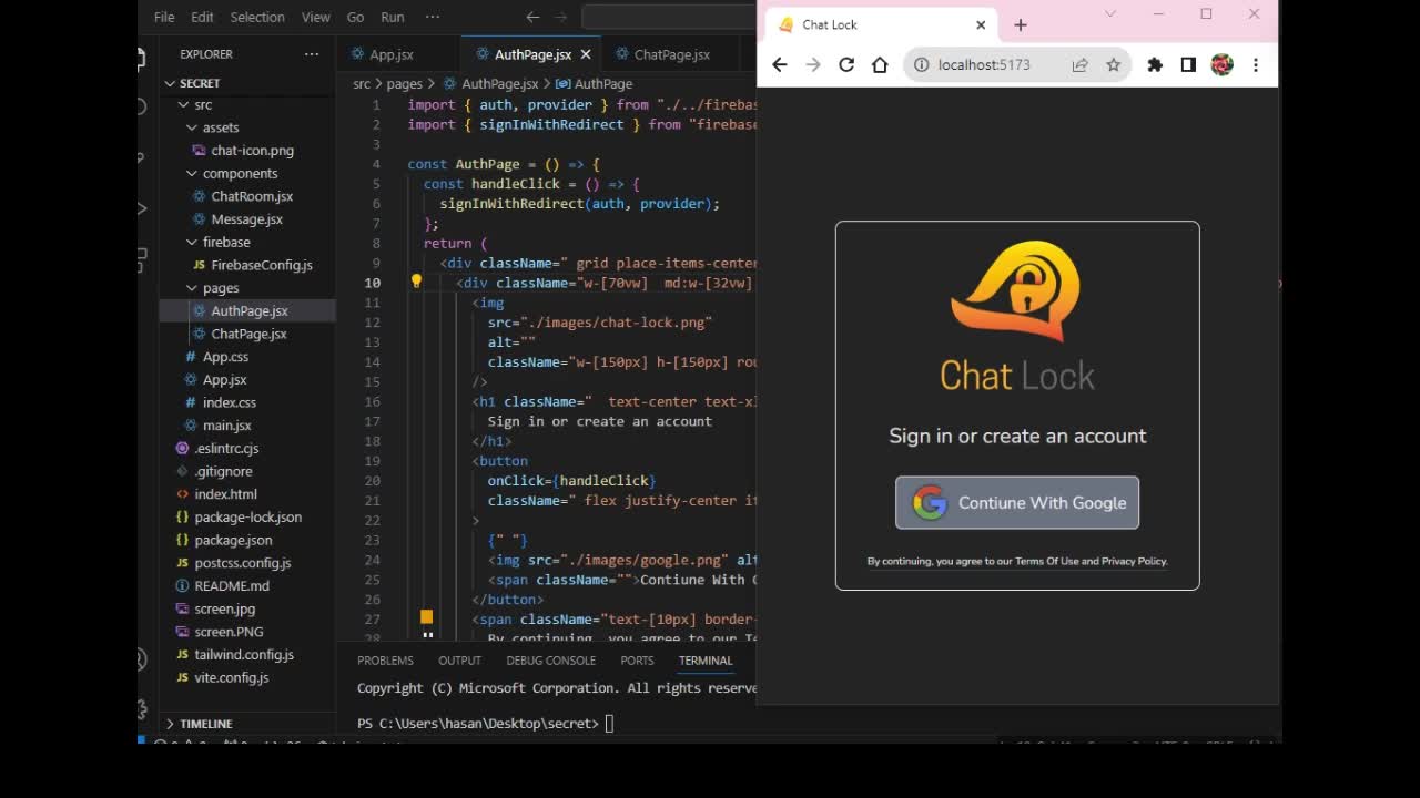 #firebase #react #vite #redux #reduxtoolkit #tailwind #chat #chatlock ... #firebase #react #vite #redux #reduxtoolkit #tailwind #chat #chatlock ...