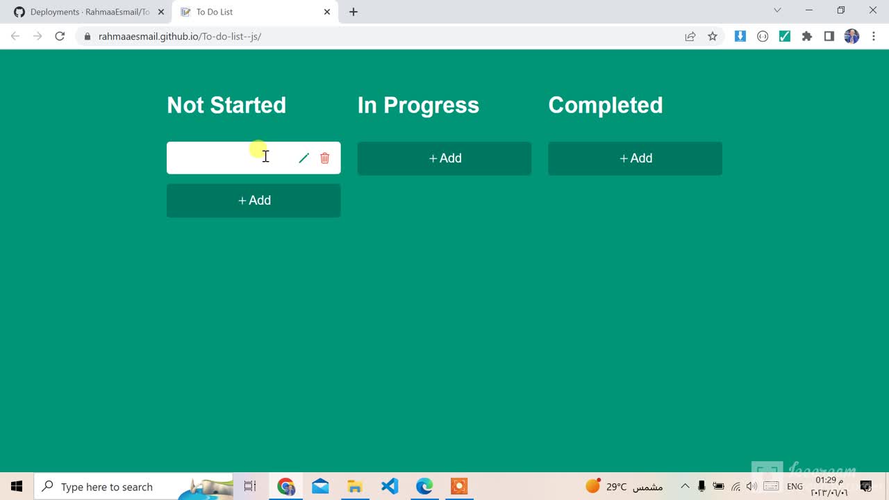 Rahma Esmail on LinkedIn: To-Do-List Using vanilla Javascript Repo ... Rahma Esmail on LinkedIn: To-Do-List Using vanilla Javascript Repo ...
