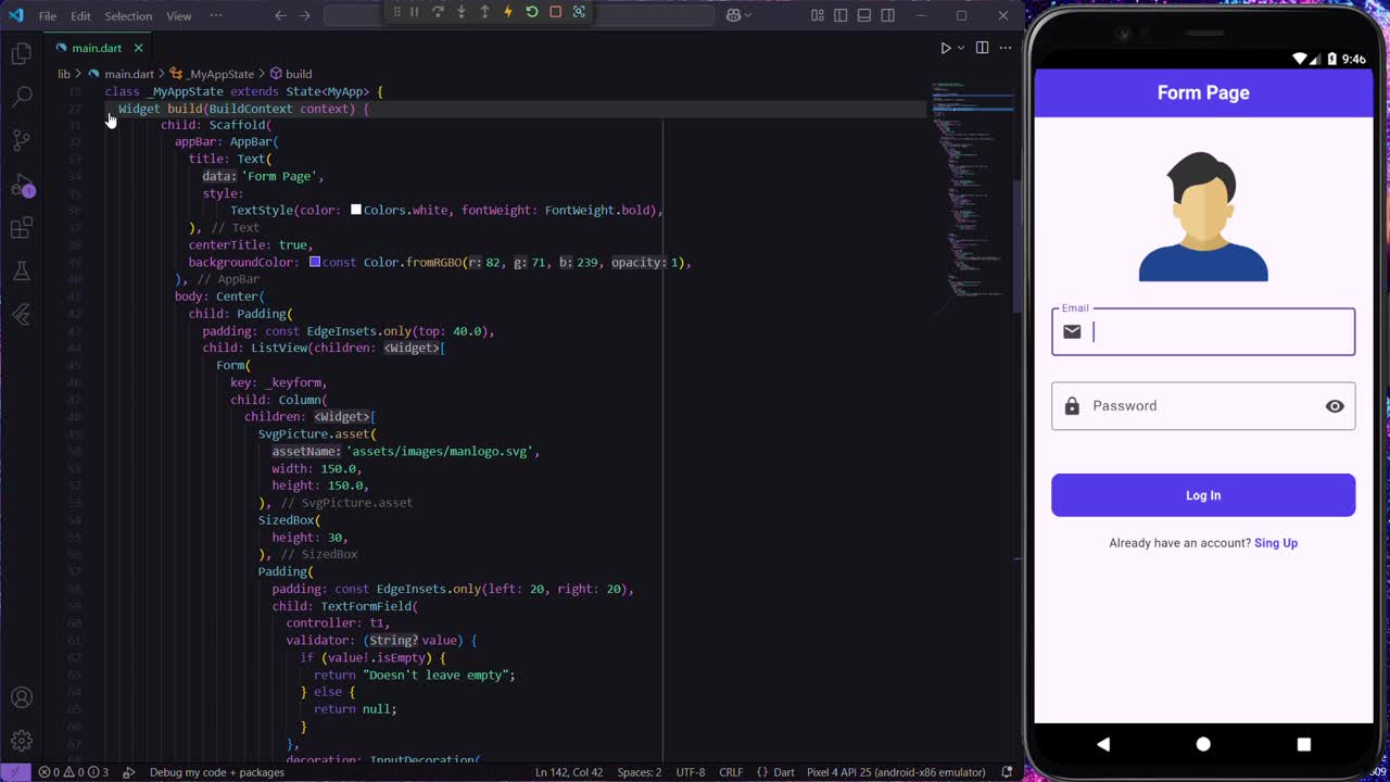LogIn Page Using Flutter | KARMENDRA DEVAL LogIn Page Using Flutter | KARMENDRA DEVAL
