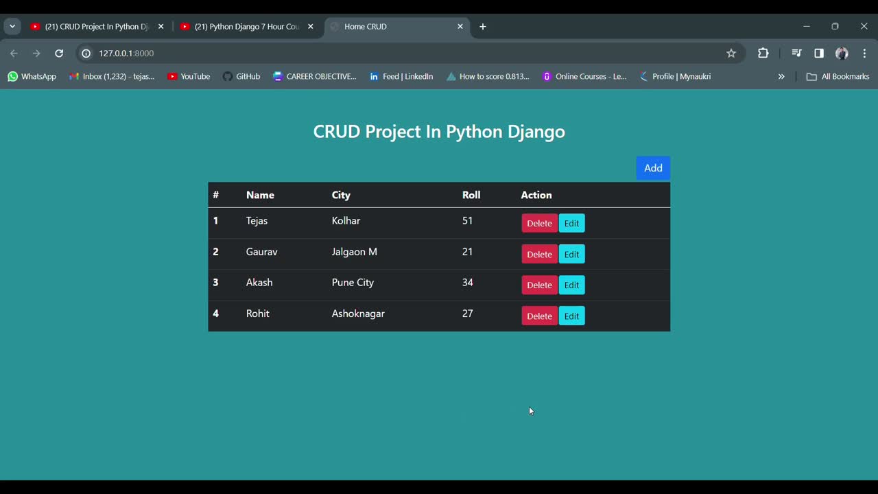 Tejas Nirmal on LinkedIn: #django #djangodeveloper #pythondeveloper Tejas Nirmal on LinkedIn: #django #djangodeveloper #pythondeveloper