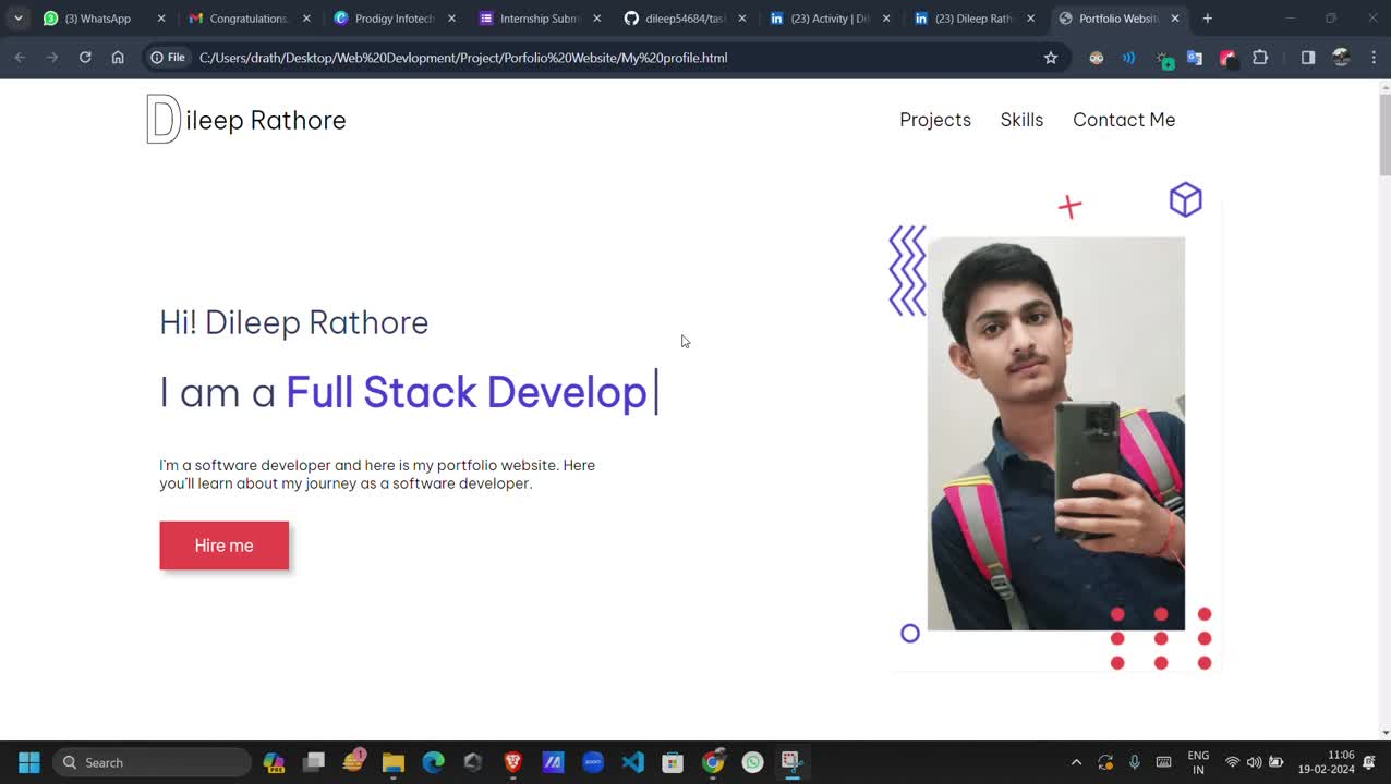 Dileep Rathore on LinkedIn: #prodigyinfotech #internship #webdevelopment Dileep Rathore on LinkedIn: #prodigyinfotech #internship #webdevelopment