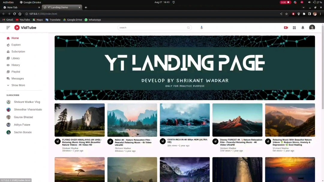 Shrikant Wadkar on LinkedIn: #youtubelandingpage #html #css #javascript Shrikant Wadkar on LinkedIn: #youtubelandingpage #html #css #javascript