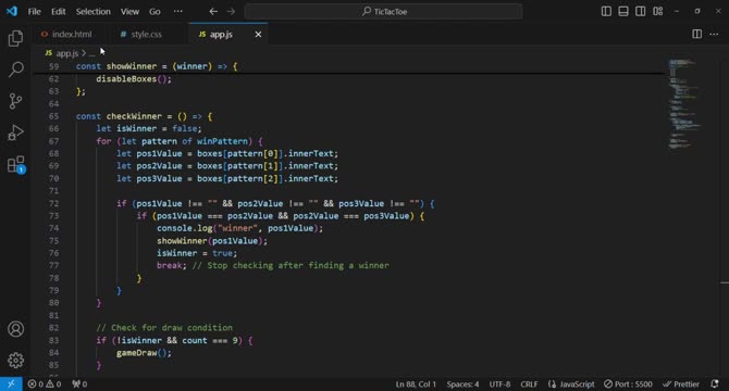 Amna Attaria on LinkedIn: #tictactoe #webdevelopment #javascript # ... Amna Attaria on LinkedIn: #tictactoe #webdevelopment #javascript # ...
