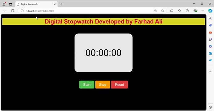 Farhad Ali laghari on LinkedIn: #digitalstopwatch #javascript #html # ... Farhad Ali laghari on LinkedIn: #digitalstopwatch #javascript #html # ...