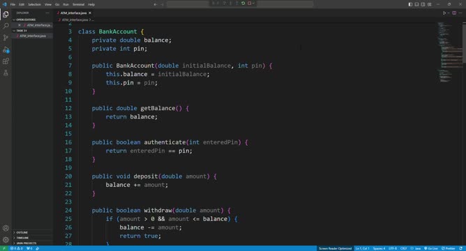 A sneak peek into the ATM interface project by CodSoft | Himanshu Sen ... A sneak peek into the ATM interface project by CodSoft | Himanshu Sen ...