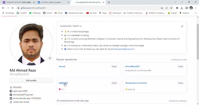 Md Ahmad Raza on LinkedIn: #codsoft #codsoft #codsoftinternship # ... Md Ahmad Raza on LinkedIn: #codsoft #codsoft #codsoftinternship # ...