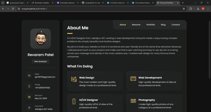 Revaram Patel on LinkedIn: Personal Portfolio Revaram Patel on LinkedIn: Personal Portfolio