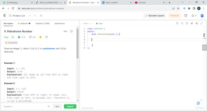 RAHUL KUMAR DHALL on LinkedIn: #leetcode #dsa #180daysofcode #consistency RAHUL KUMAR DHALL on LinkedIn: #leetcode #dsa #180daysofcode #consistency