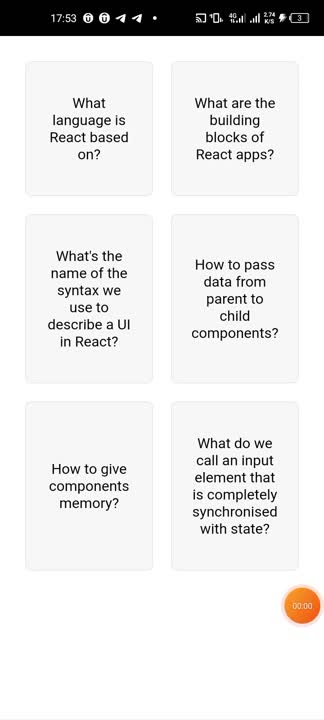 FlashCards component of React questions | Babatunde Akintola posted on ... FlashCards component of React questions | Babatunde Akintola posted on ...