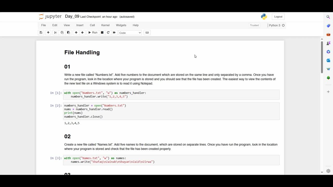 Shafaq Aslam on LinkedIn: #python_journey #day_09 #file_handling_in ... Shafaq Aslam on LinkedIn: #python_journey #day_09 #file_handling_in ...