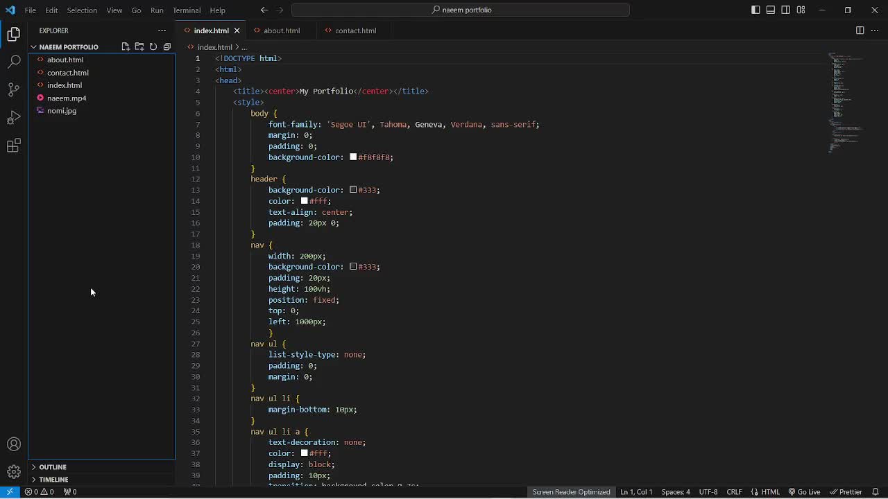 Naeem Hayat on LinkedIn: Portfolio Website Development Using HTML and ... Naeem Hayat on LinkedIn: Portfolio Website Development Using HTML and ...