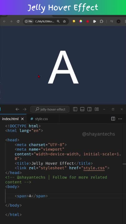Shayan Khan on LinkedIn: 🥮 Jelly Hover Effect Using HTML & CSS🔥 Shayan Khan on LinkedIn: 🥮 Jelly Hover Effect Using HTML & CSS🔥